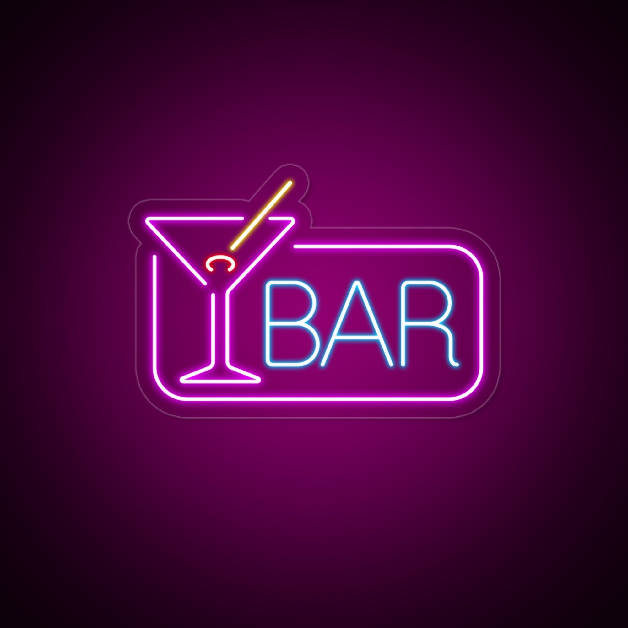 Bar, Neonskilt Bar, Bar Neon Skilt, Bar Skilt Med Lys, Tiki Bar Skilt ...